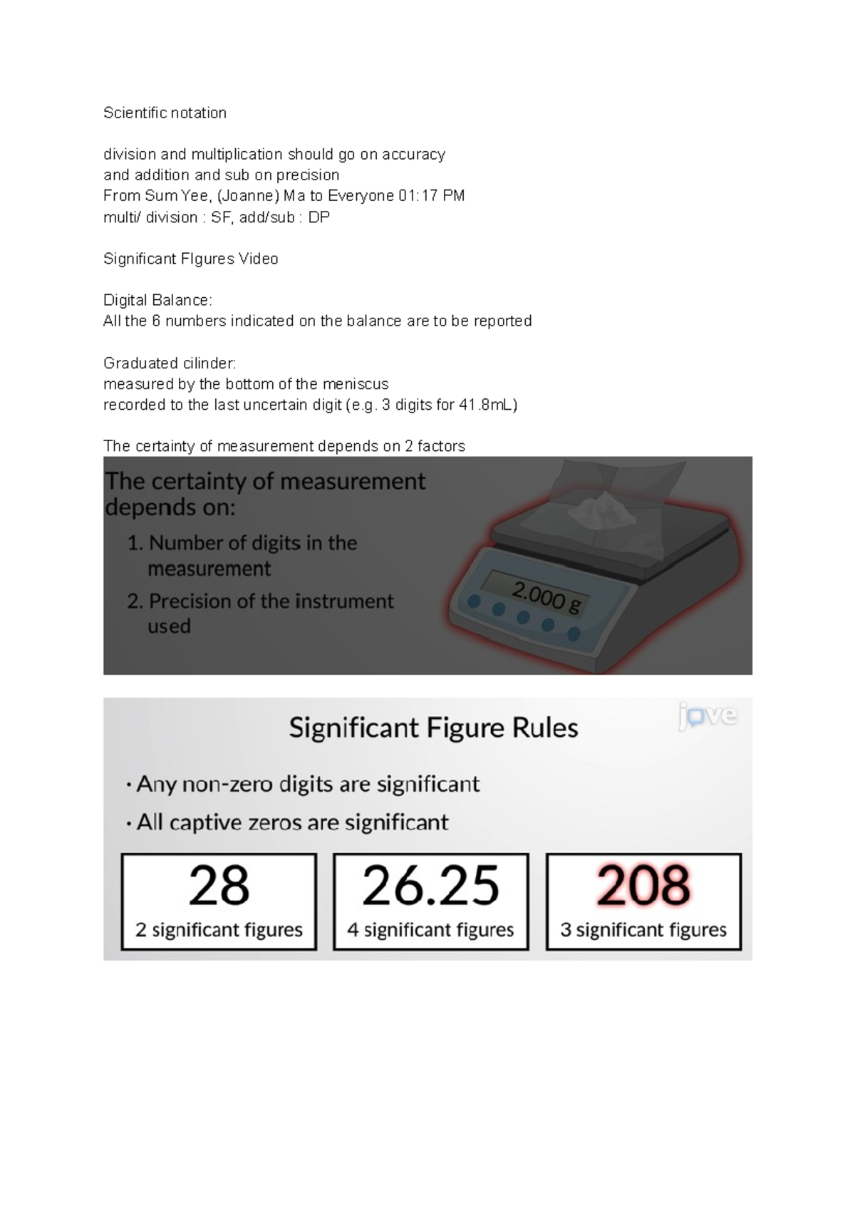 Lecture Notes - Scientific notation - Scientific notation division and ...