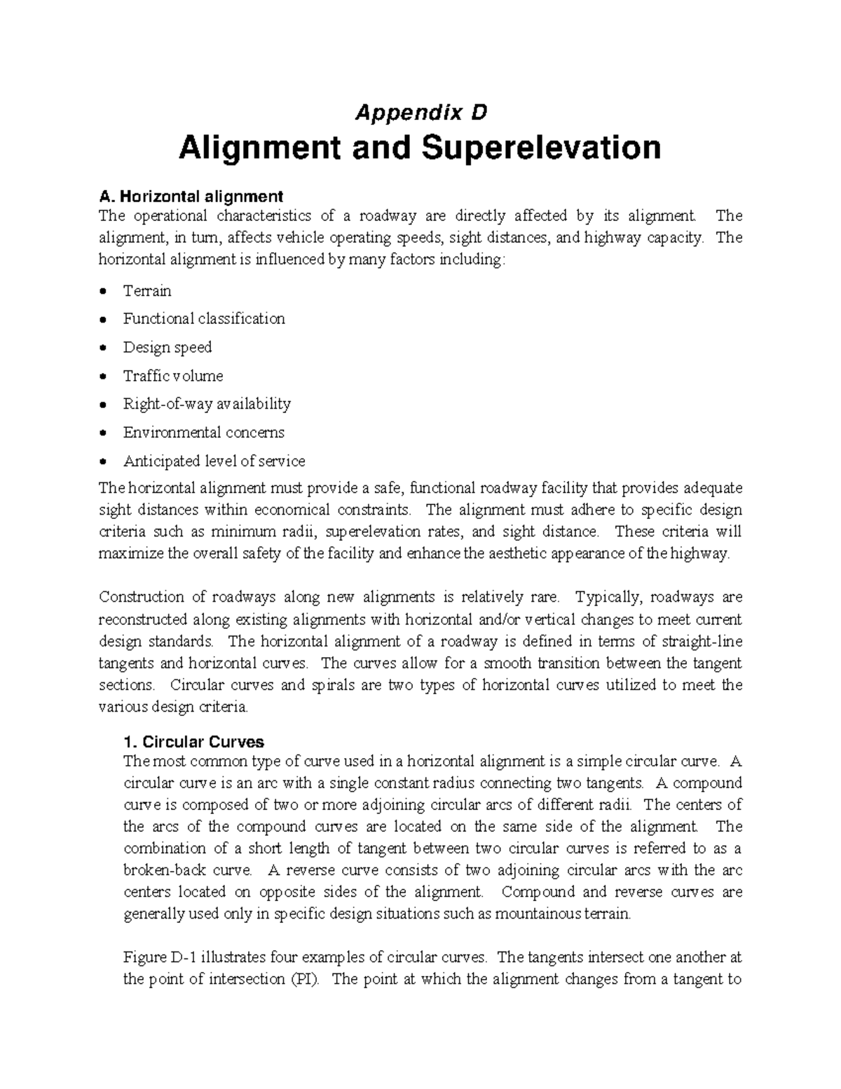 Alignment and Superelevation NOTES 101 FOR REVIEW OFIDJWHWHDIWLDMDKWIWJ ...