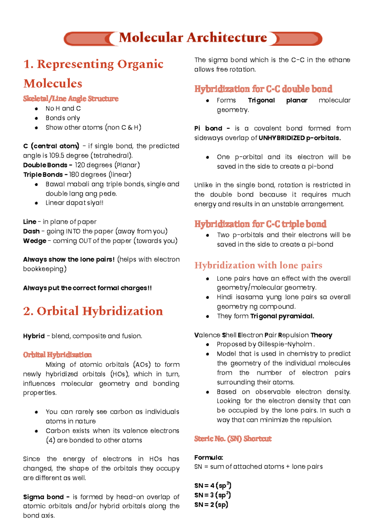 Chem - Molecular Architecture - 1. Representing Organic Molecules ...