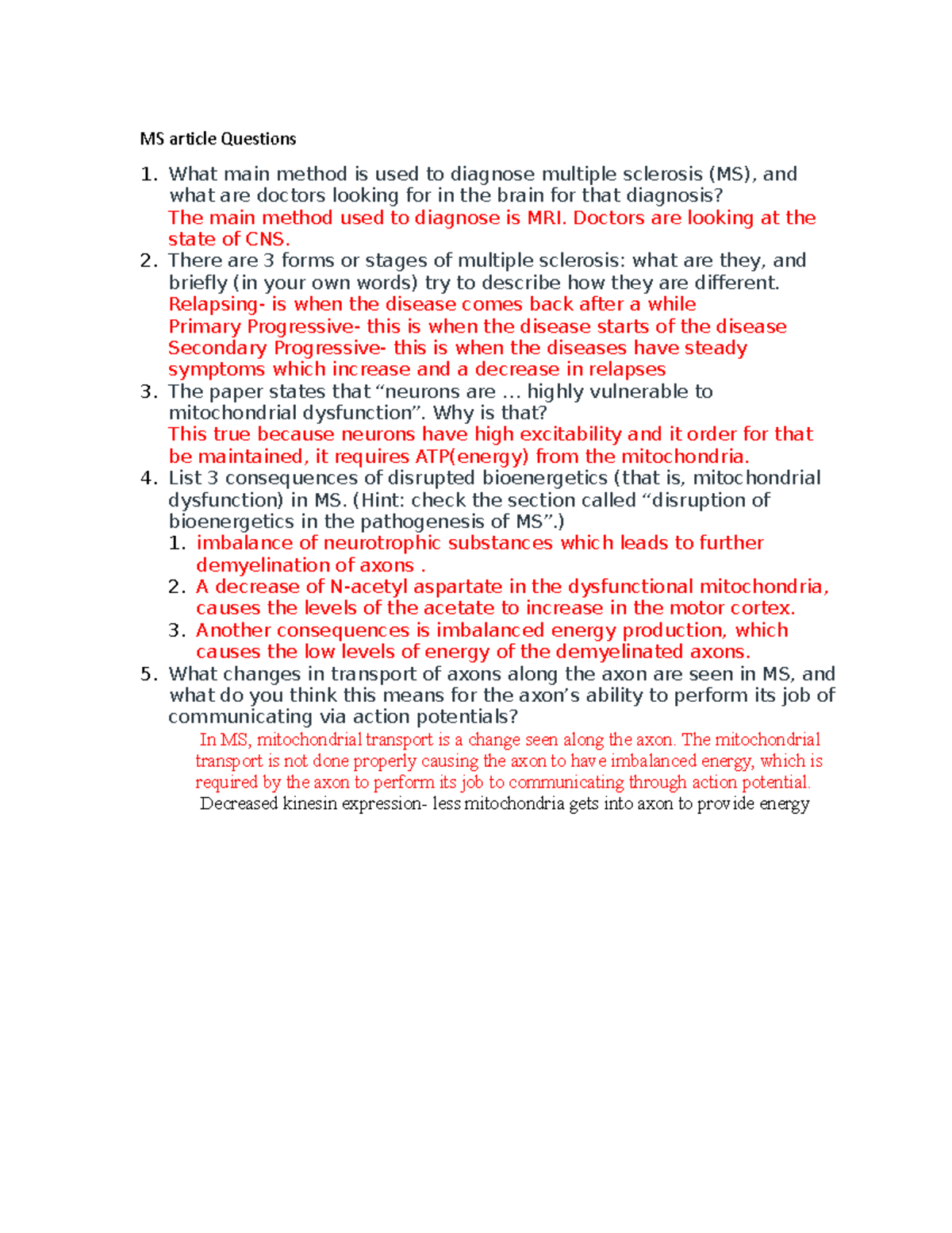 MS article Questions - MS article Questions What main method is used to ...