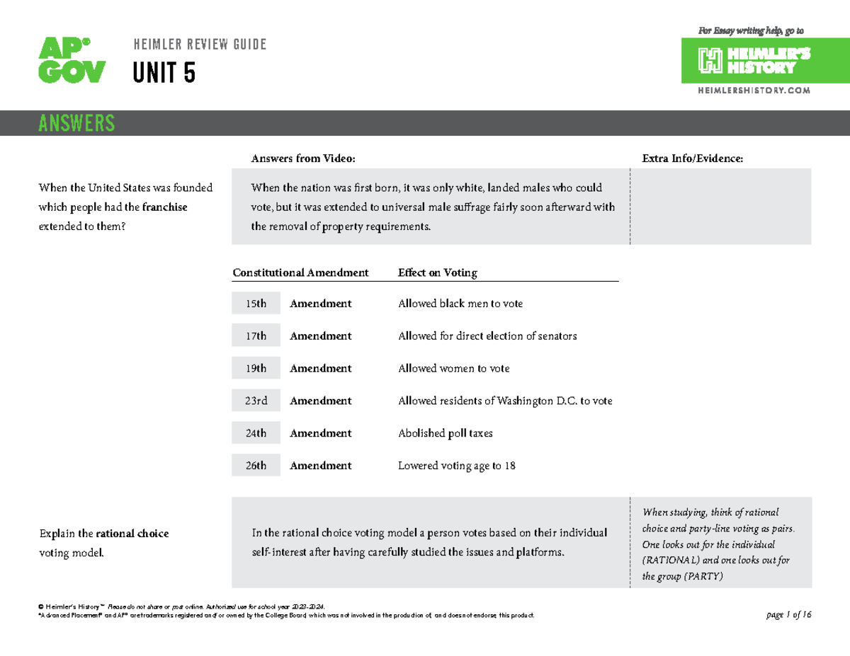 AP GOV HRG Unit 5 Noteguide Answers - ANSWERS UNIT 5 When the United ...