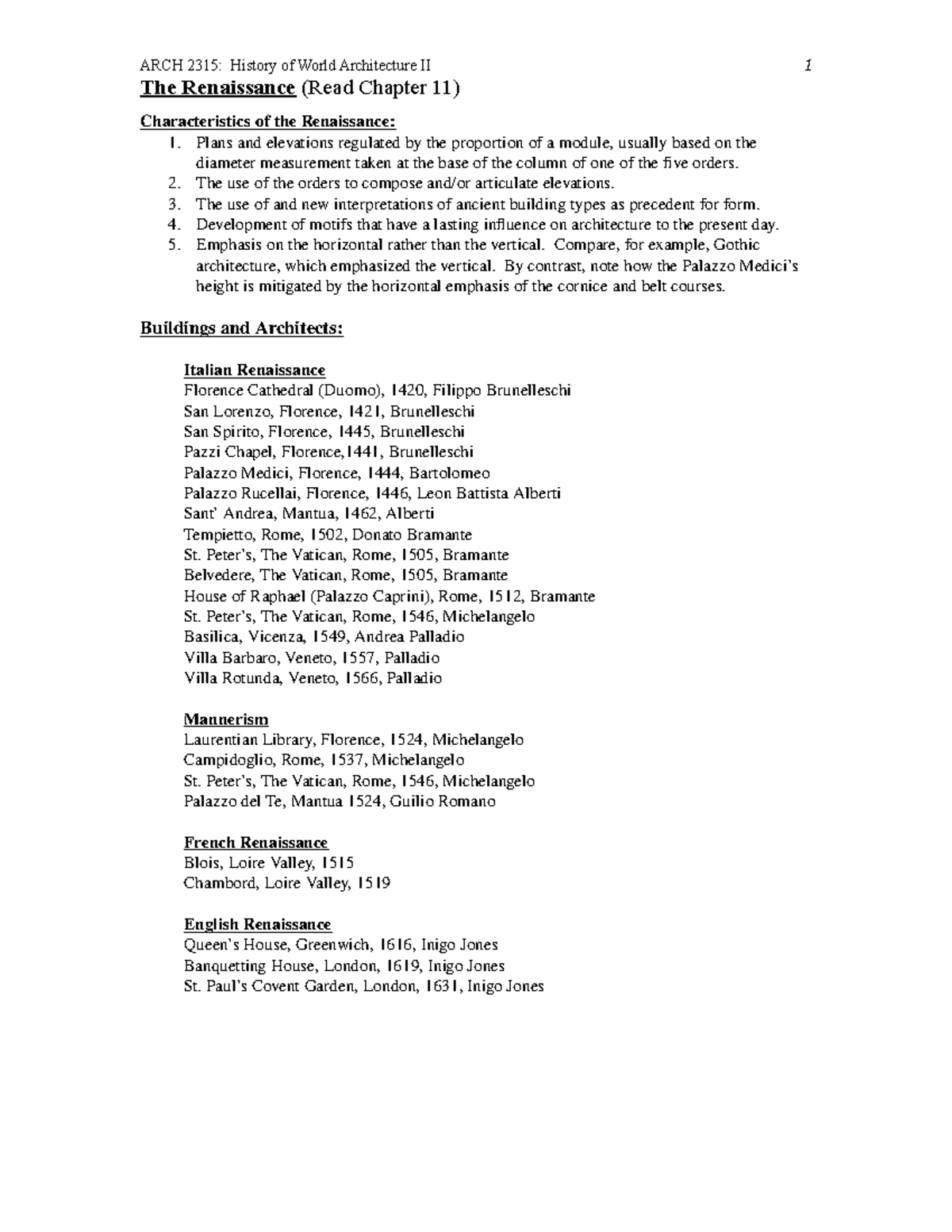 1. Renaissance - part 2 on exam 1 review - The Renaissance (Read ...