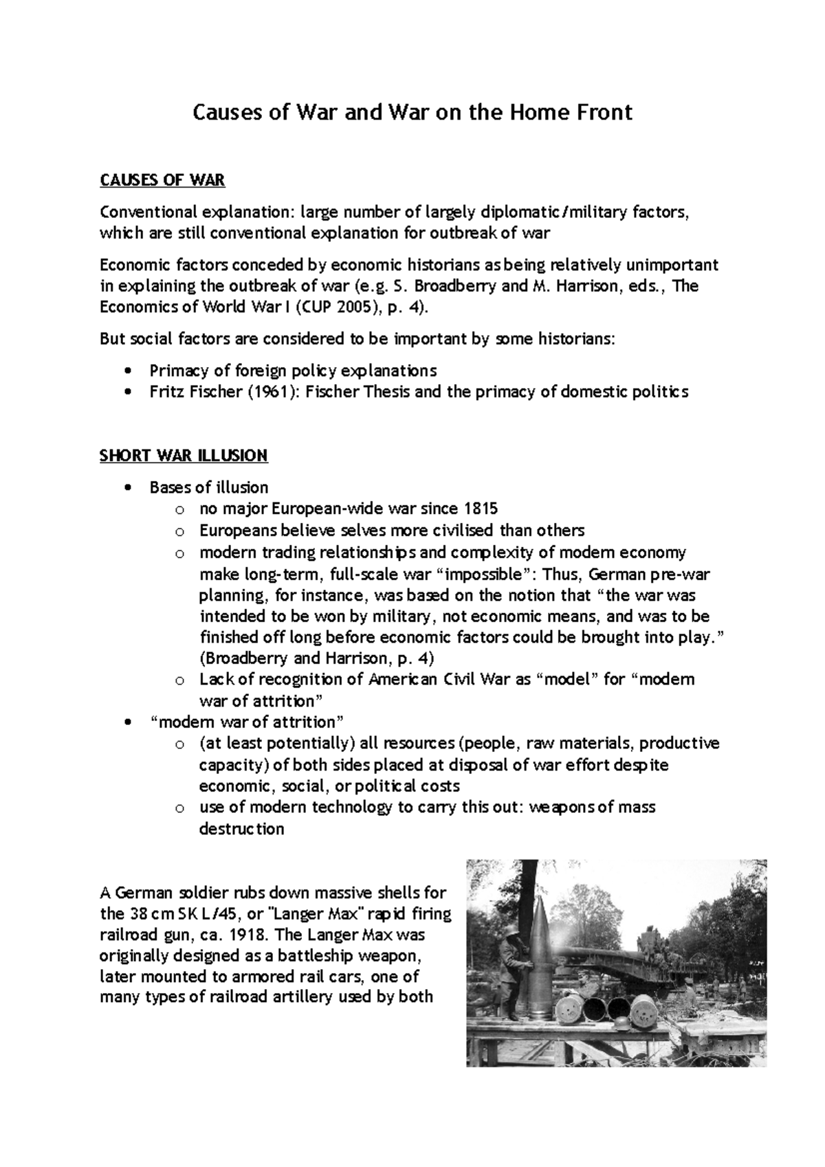 L2A. Causes of War and War on the Home Front - Causes of War and War on ...