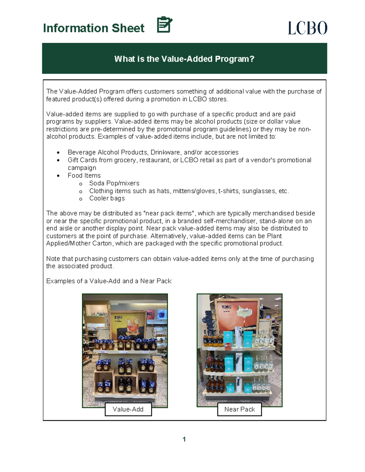 What is the Value-Added Program - Information Sheet 1 What is the Value ...