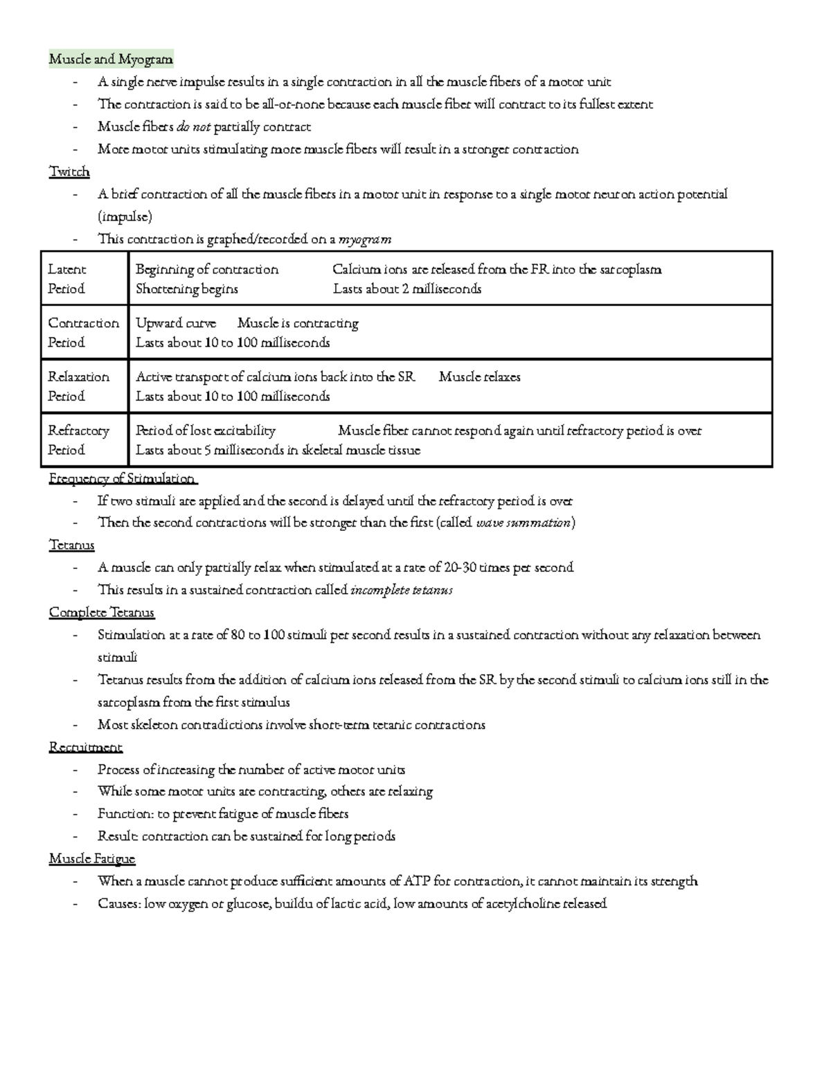 Muscle and myogram - Muscle and Myogram - A single nerve impulse ...