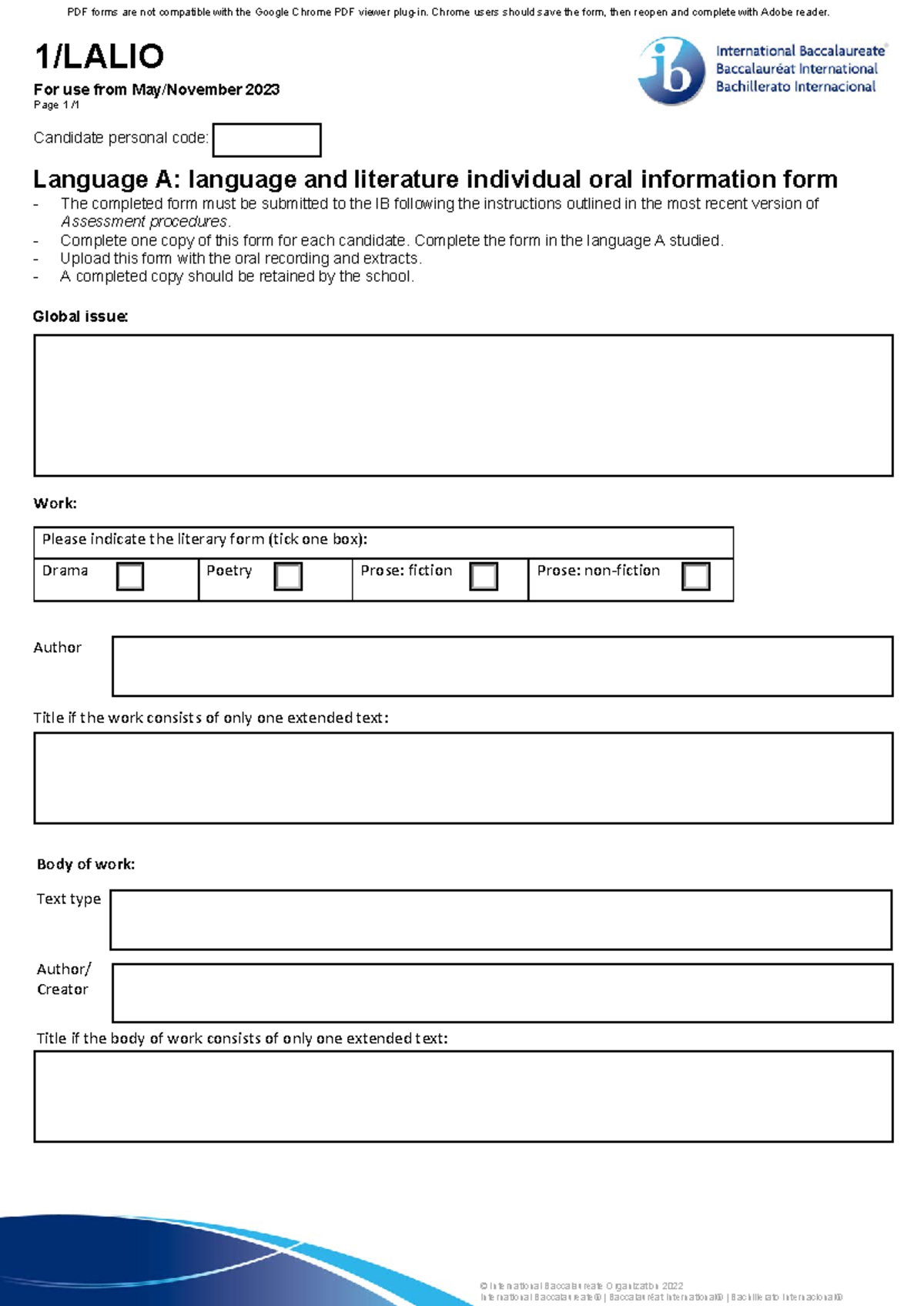 Individual Oral - Final IB Summation Document - © International ...