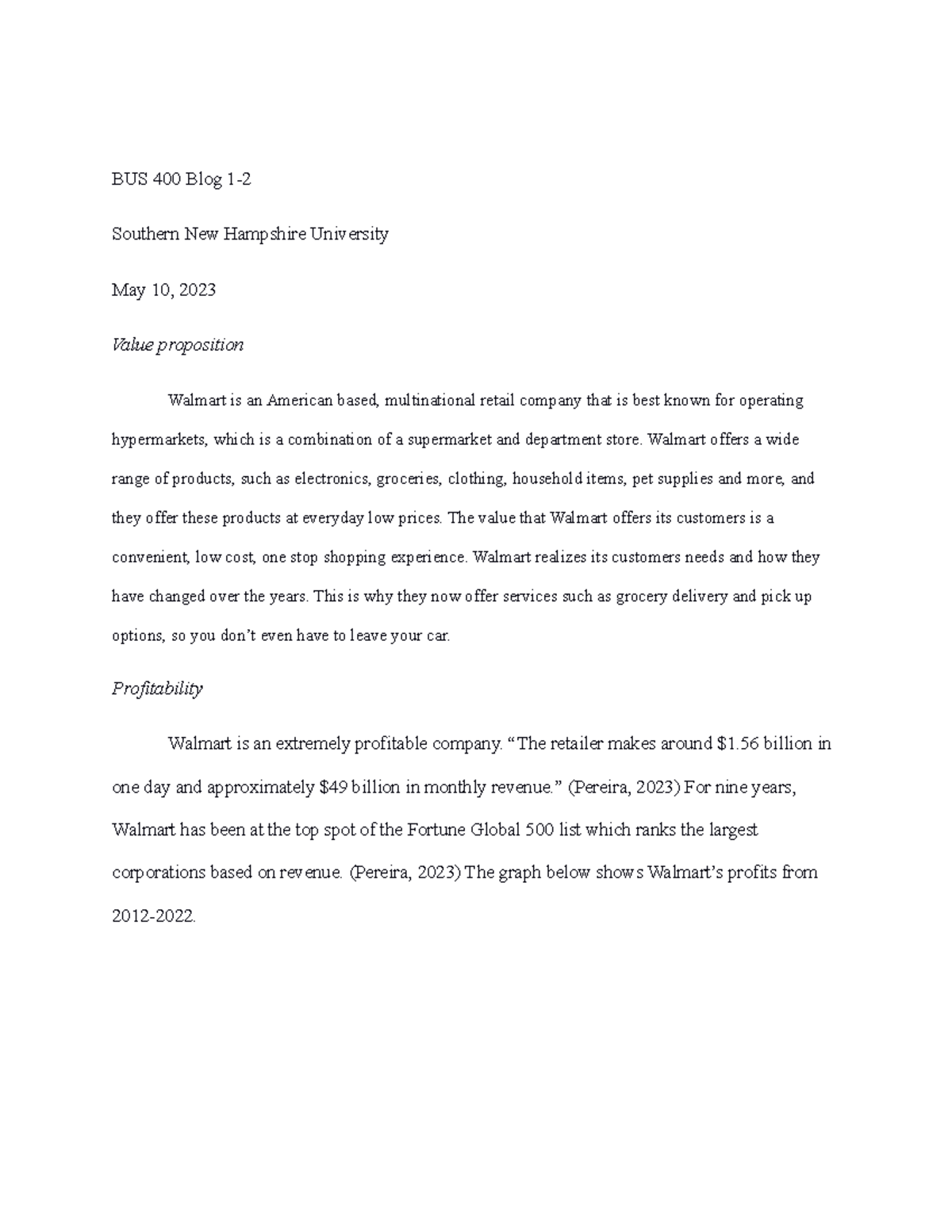 BUS 400 Blog 1-2 - Module 1 Blog assignment - BUS 400 Blog 1- Southern ...