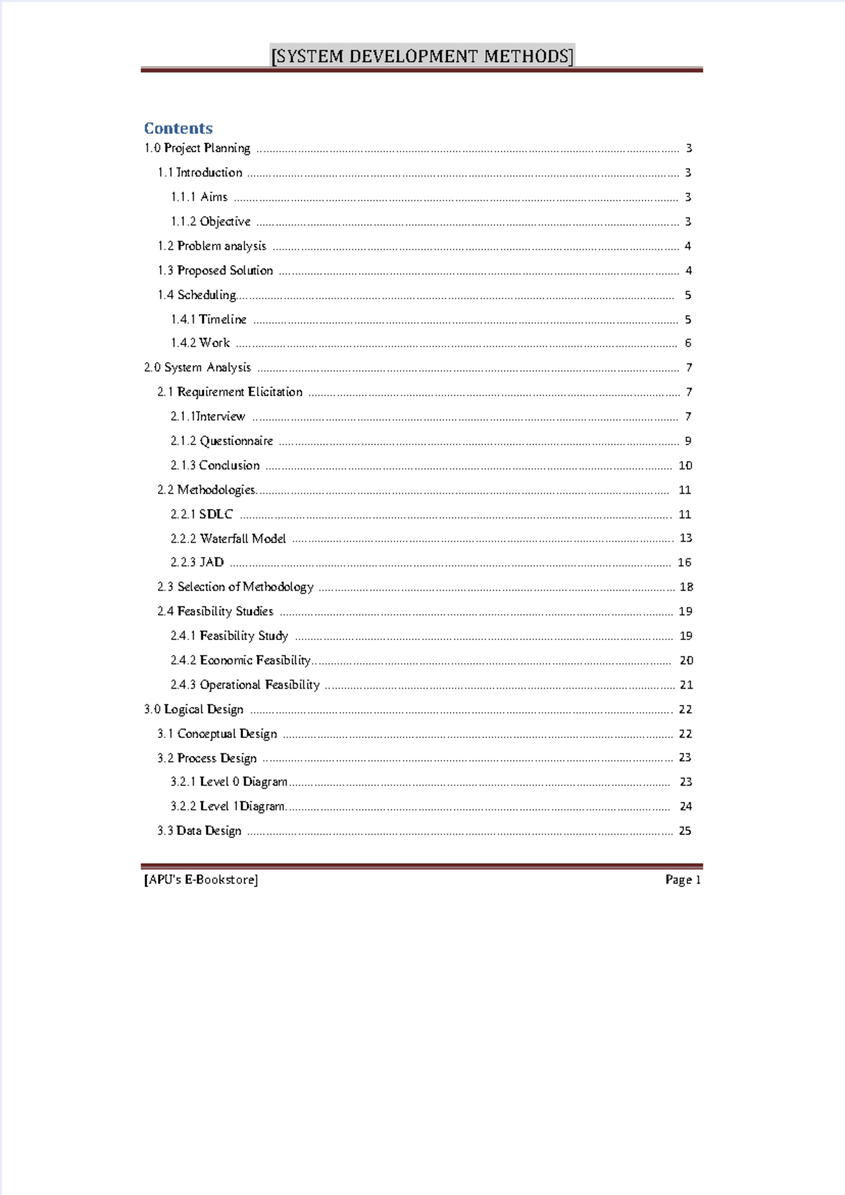 Pdfslide - SDM assignment - Contents 1 Project Planning 1 Introduction 1.1 Aims 1.1 Objective 1 ...