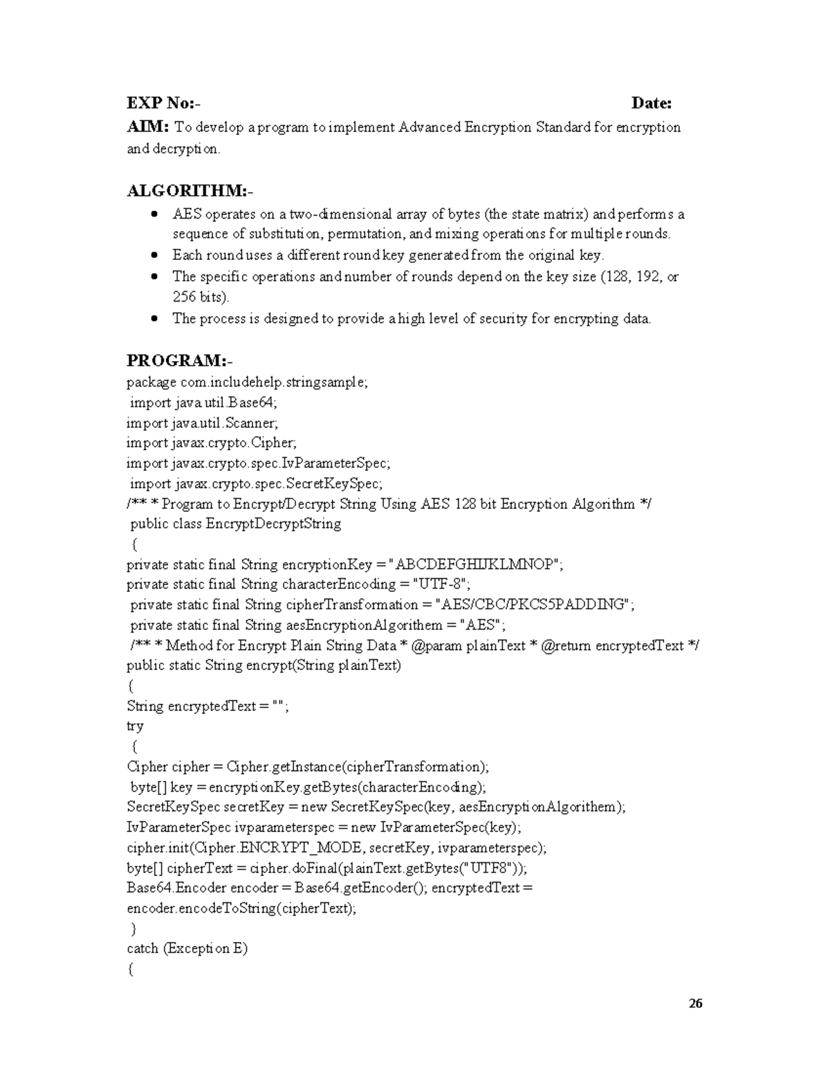 Exp 4 cns - Cryptographic networks and security involve the use of cryptographic techniques ...