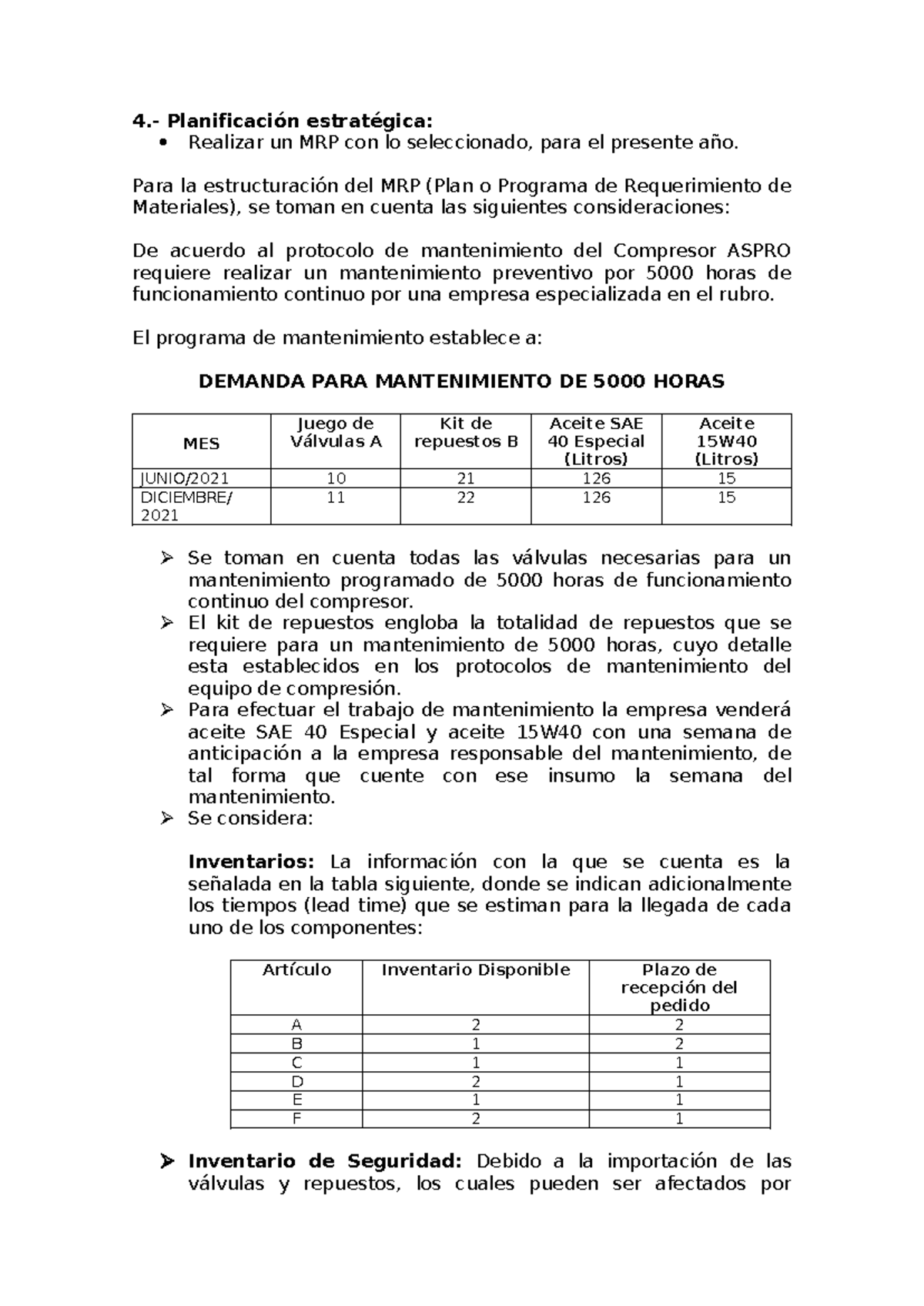 Bases PARA EL MRP - asdfas - 4.- Planificación estratégica: Realizar un ...