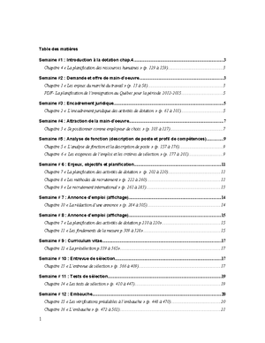 RIN1011 Processus - Résumé - Processus de dotation: Résumé des phases et des étapes (Gravel 2018 ...
