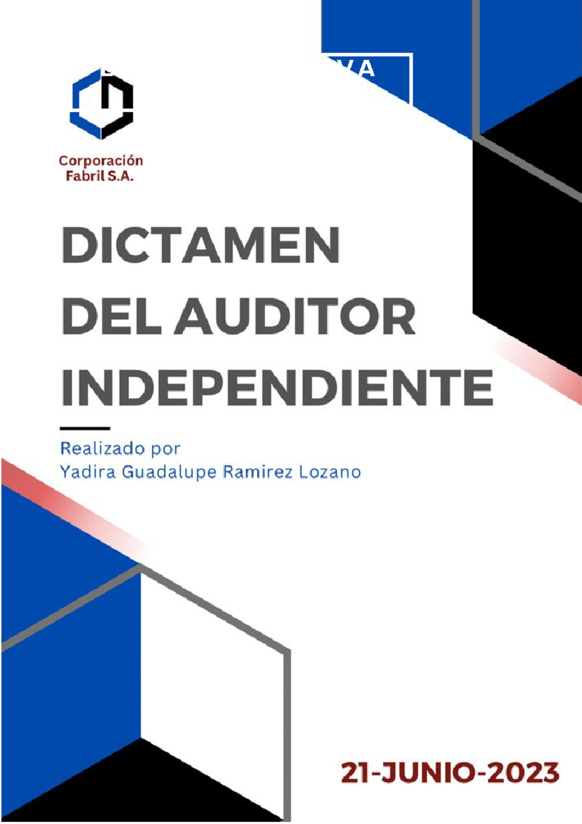 Dictamen DEL Auditor Independiente Limpio O SIN Salvedades - E L L O G ...