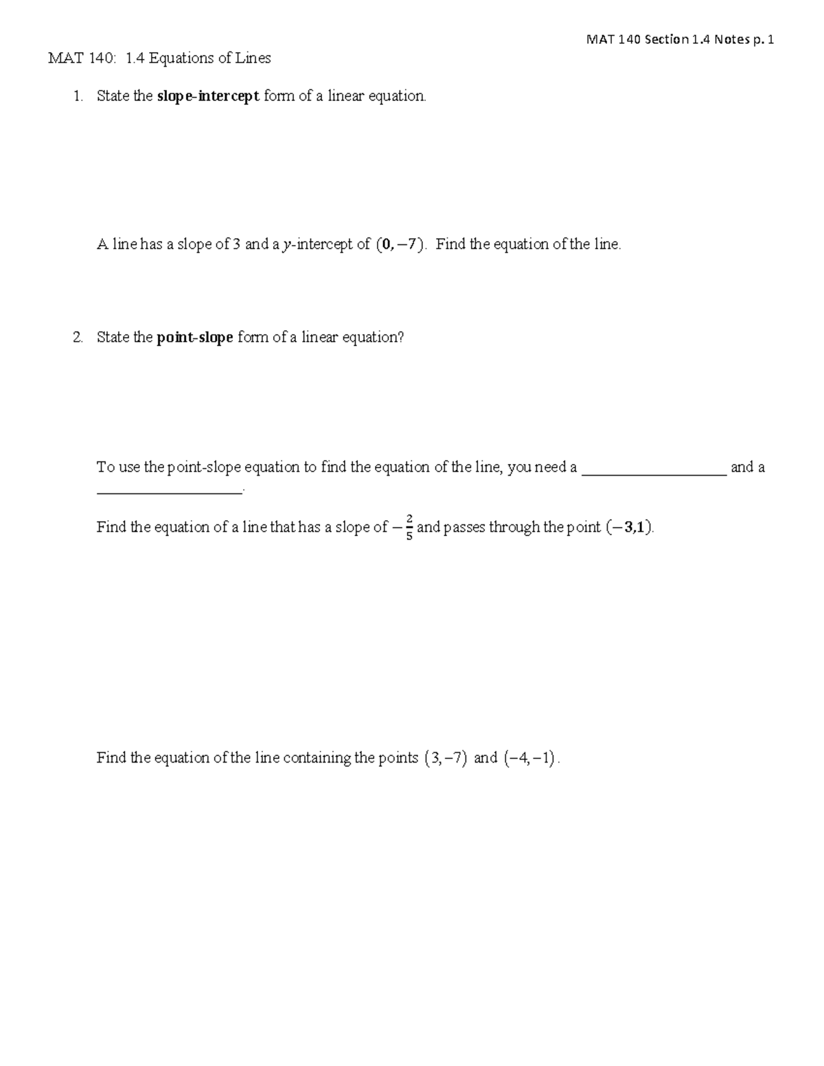 MAT140-1 - MAT140 homework assignment Professor: April Pritchett - MAT ...