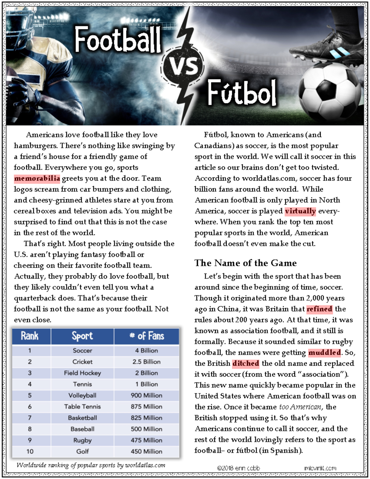 Leah Coker - Football Day 2 - Fútbol Americans love football like they ...