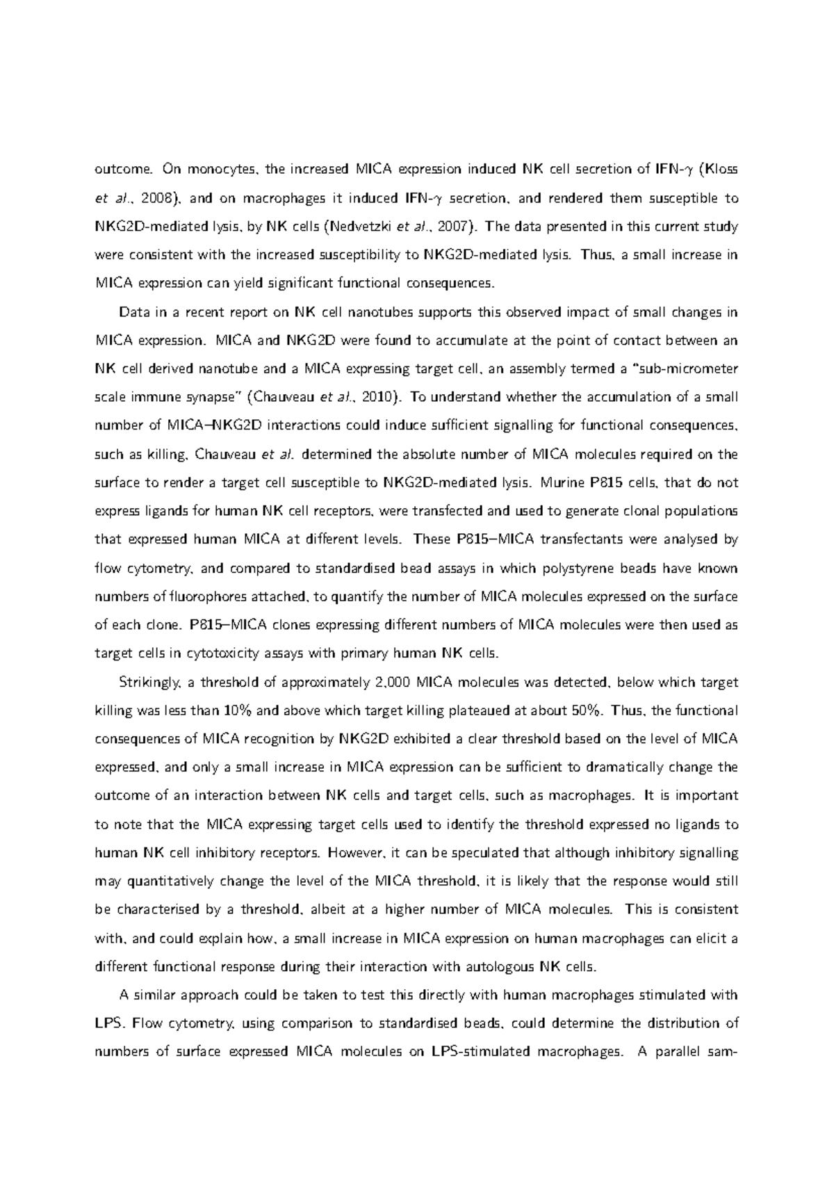 Biology-Interaction-19 - outcome. On monocytes, the increased MICA ...