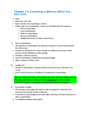 Rules 608 chapter 21 - Chapter 21: Reputation or Opinion Evidence of ...