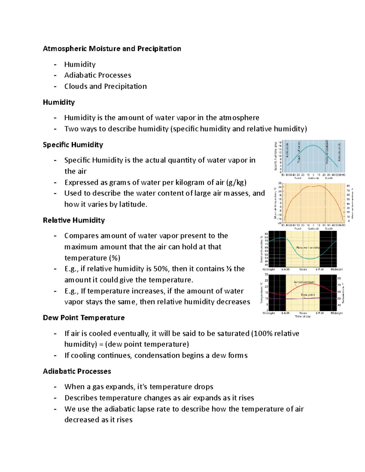 Atmospheric Moisture and Precipitation G - Atmospheric Moisture and ...