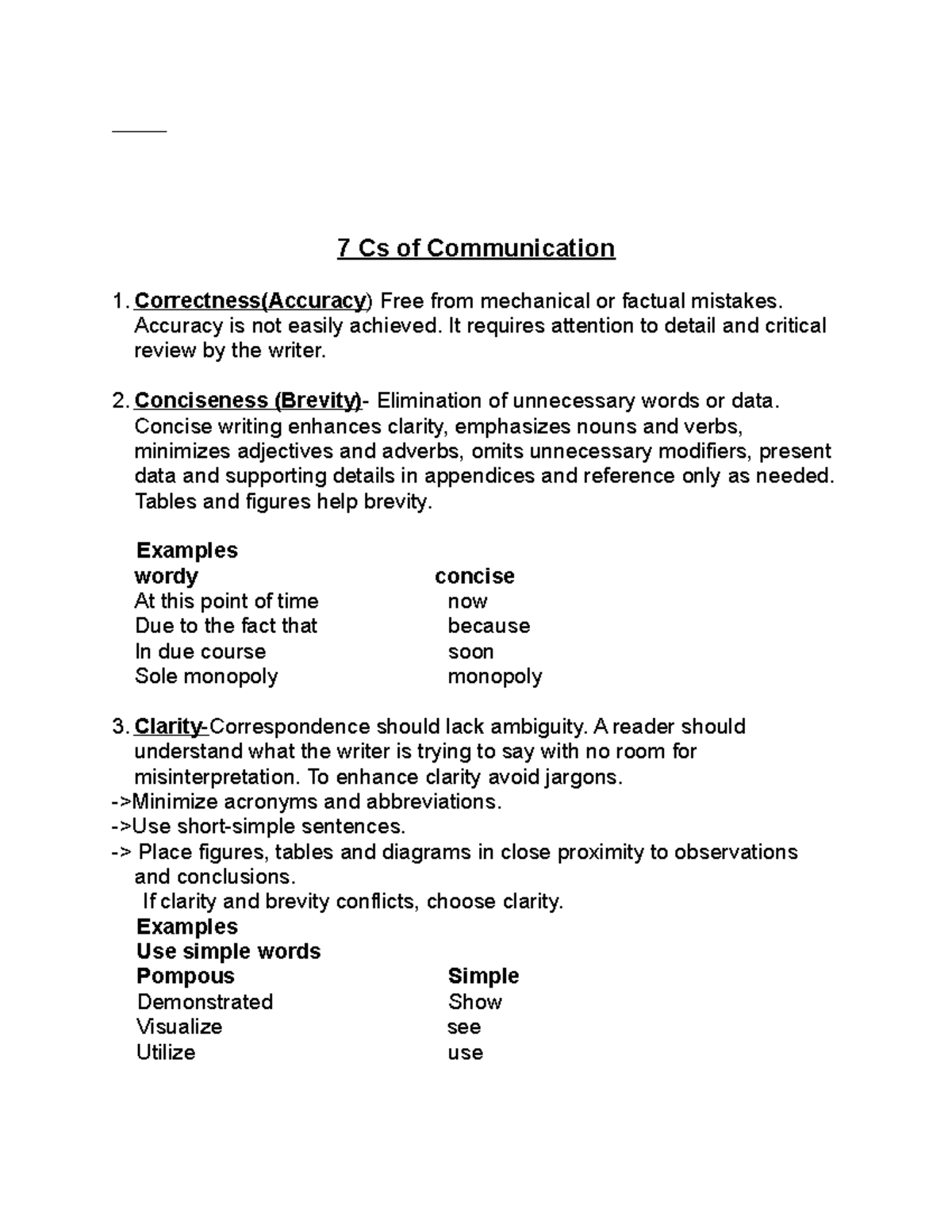 7 Cs of Communication - Copy - 7 Cs of Communication Correctness ...