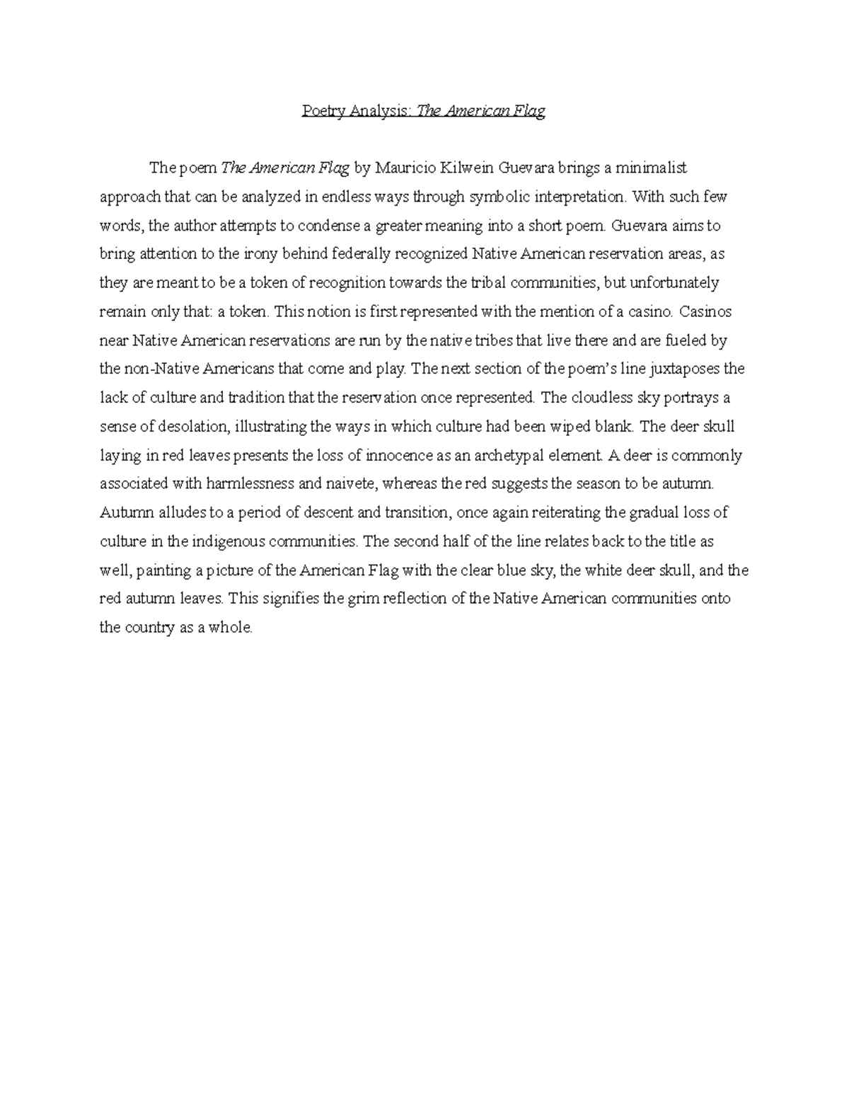 The American Flag- poetry analysis - Poetry Analysis: The American Flag ...