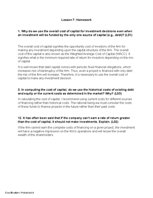 Lesson 6 Homework - Lesson 6 Homework Discussion Questions 2) How is ...