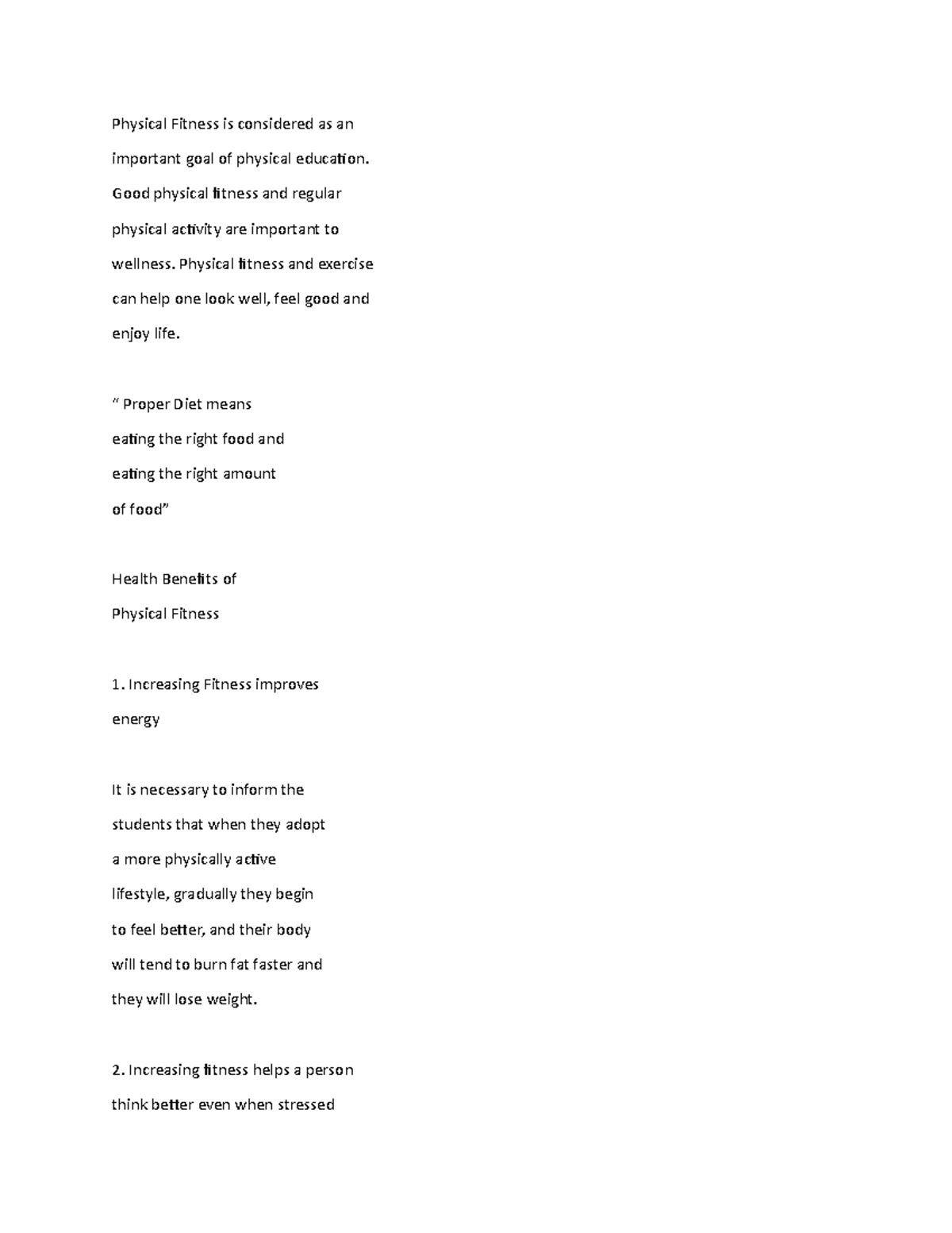 HO PE 101 2 - A. Health-related components of Physical Fitness. There ...