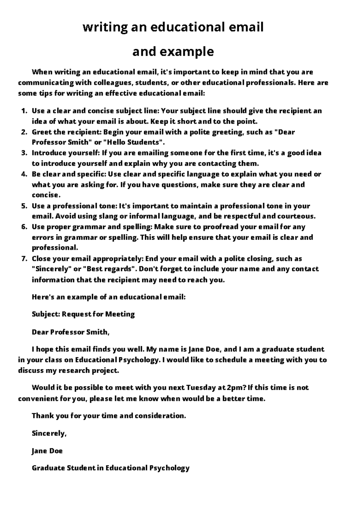 Writing an educational email - Here are some tips for writing an ...