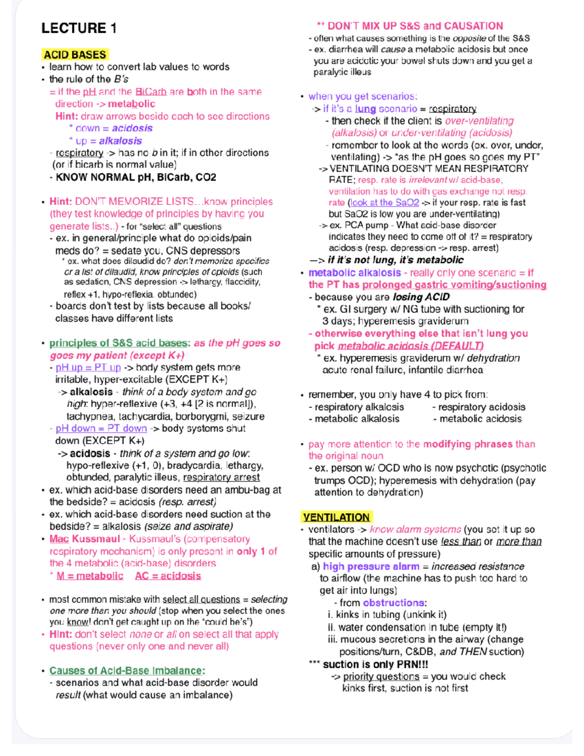 Mark K lecture guides - nclex prep - UTS 101 - Studocu