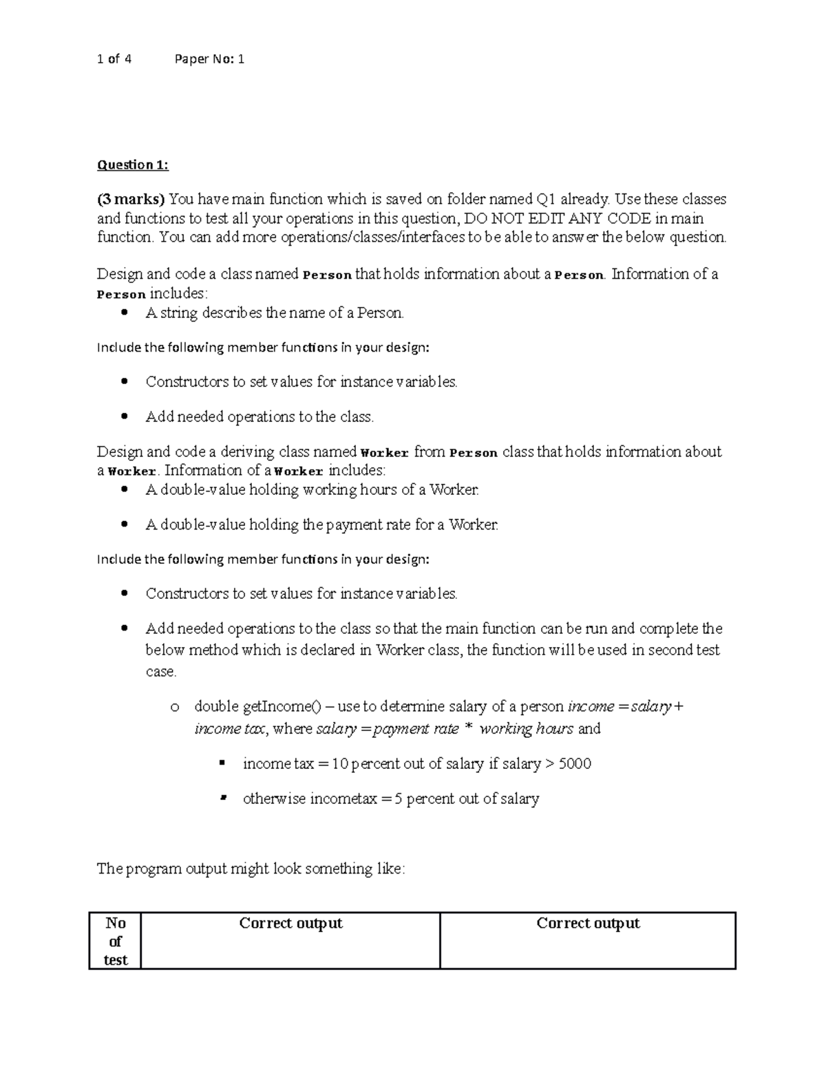PRO192 - slide - Question 1: (3 marks) You have main function which is saved on folder named Q1 ...