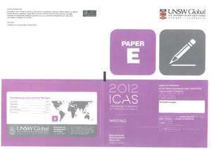 Writing C 2015 - ICAS English Paper C - Studocu