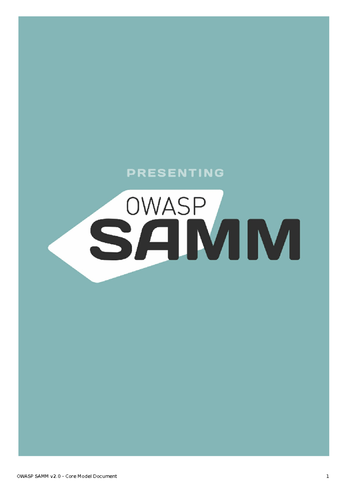 Owasp-SAMM-v2 - sasasasa sas a xa sasad ad ada sasasasa sas a xa sasad ad ada sasasasa sas - Studocu