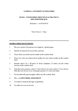 ME4291 - Fundamentals of FEA and its Procedures - ME4291 – Finite Element Analysis FUNDAMENTALS ...