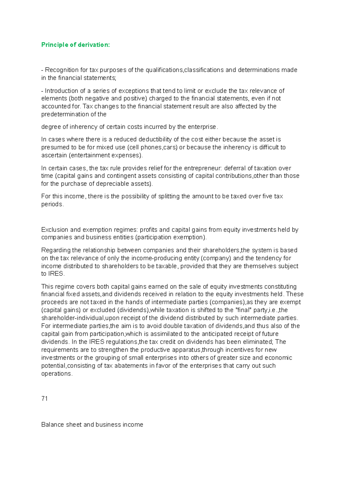 Principle of derivation 1 - Principle of derivation: Recognition for ...