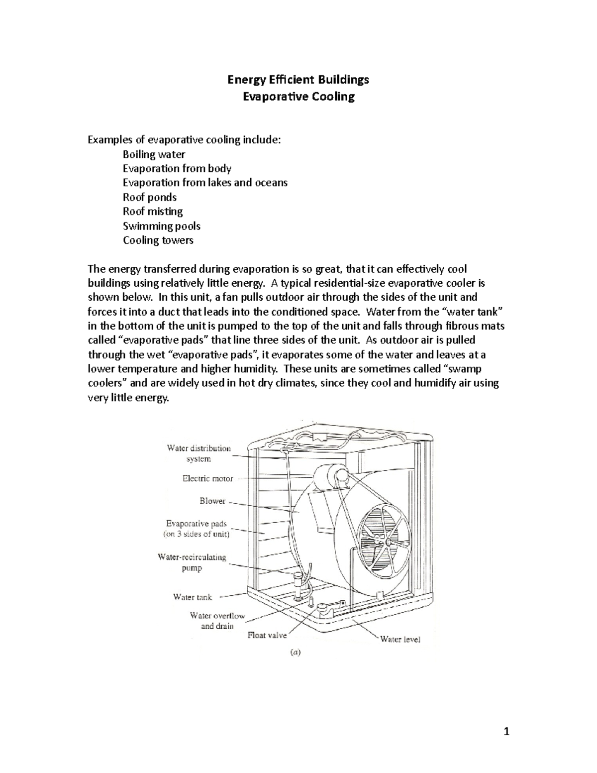 2011-2012 Lecture 32 - Evaporative Cooling - Energy Efficient Buildings ...