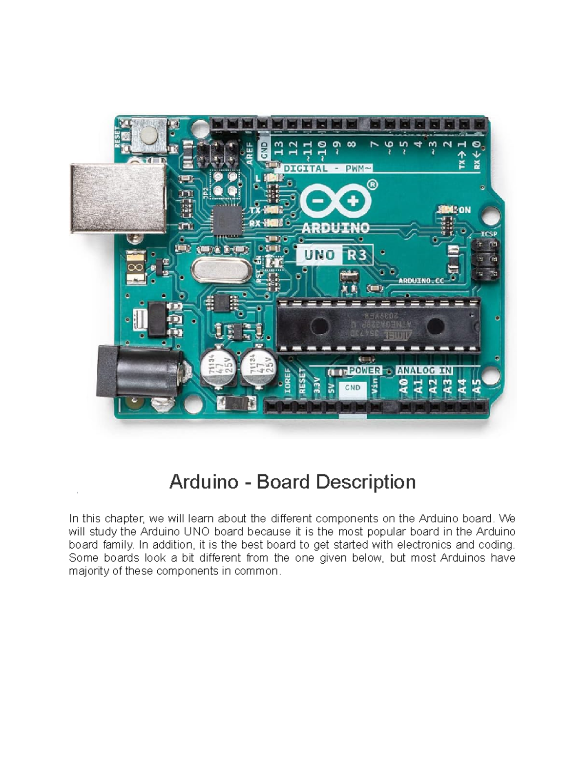 Arguino Board 1 - Analog electronic - Information technology - JKUAT ...