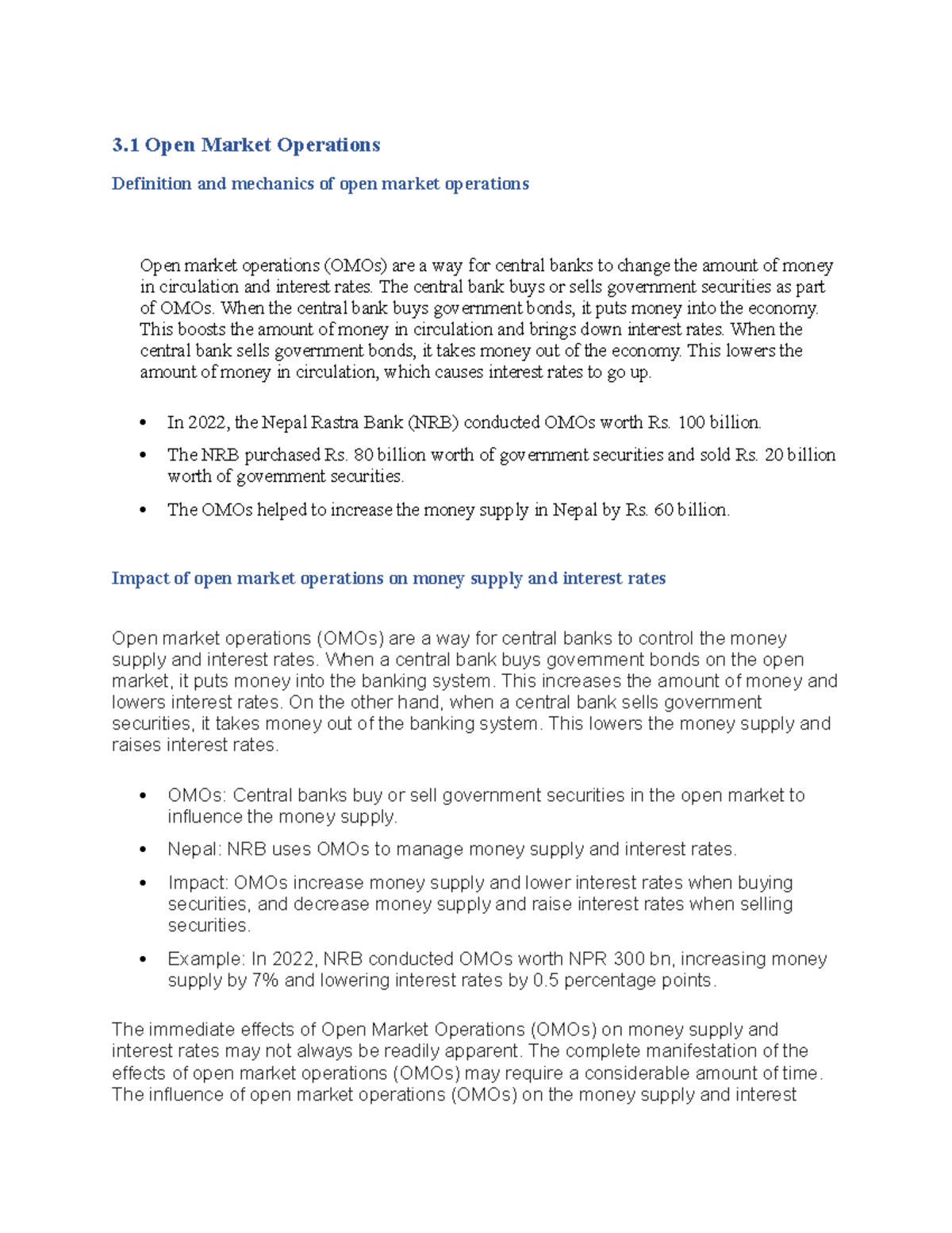 Chap-3 (Imti) 309 - Ok and nice - 3 Open Market Operations Definition ...