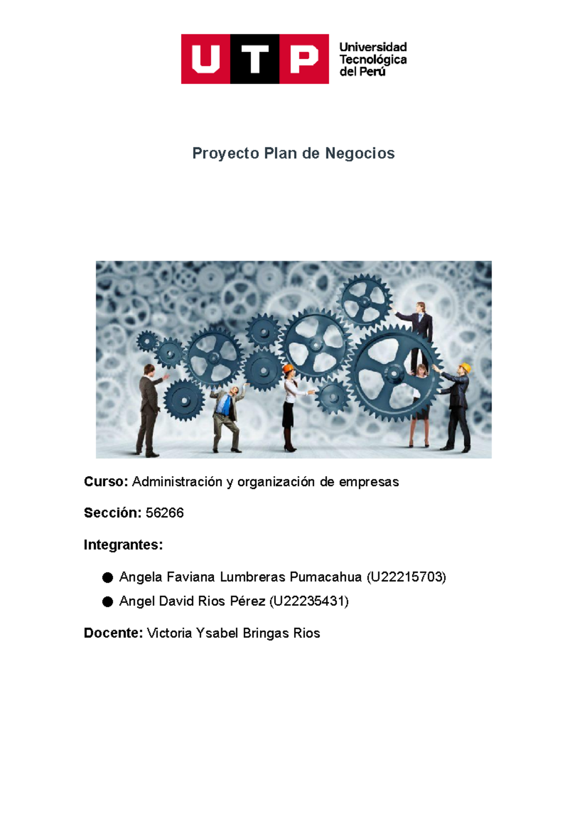 Proyecto de negocios final - Proyecto Plan de Negocios Curso ...
