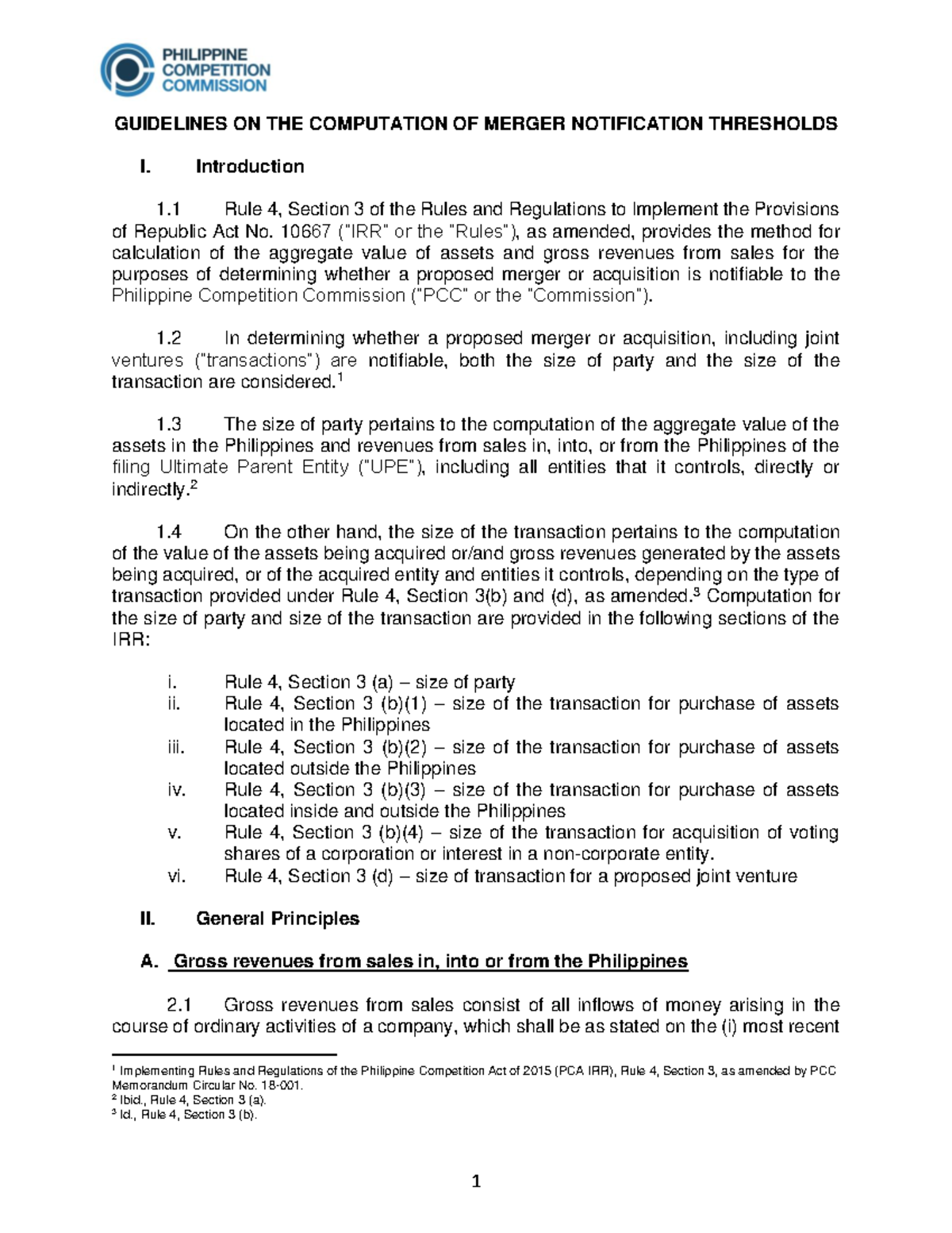 Guidelines on the Computation of Merger Notification Thresholds ...