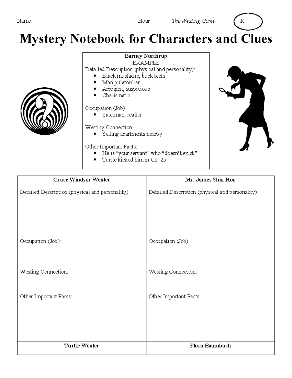 Mystery Notebook - Name_____________________________________ Hour ...