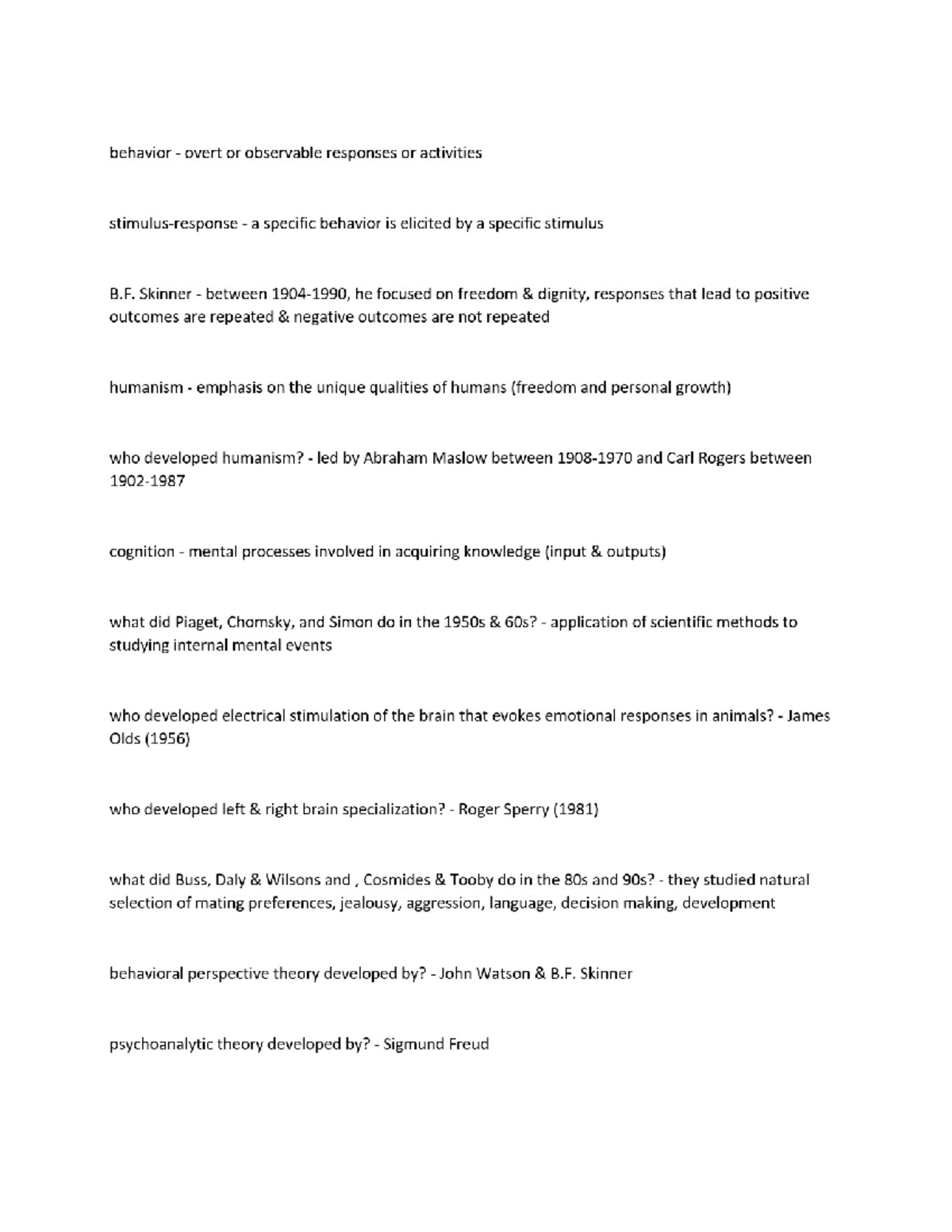 Psych page 2 - exam 1 study guide, professor Yates - PSY 120 - Studocu