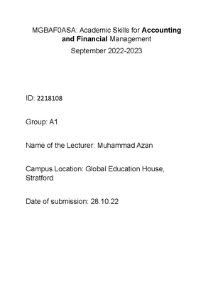 Reflective writing Academic Skills Assessment Module 1 net - Pillars of ...