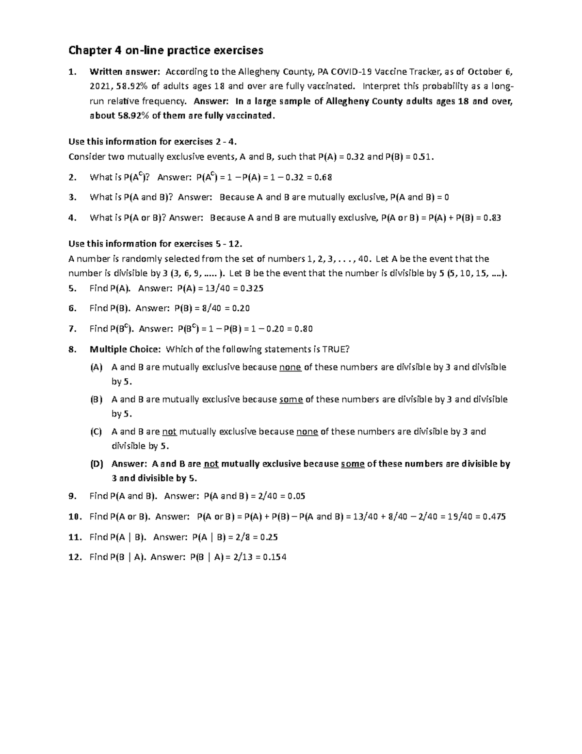 MATH 225, Chapter 4 Practice Exam Solutions[ 92] - Chapter 4 on-line ...