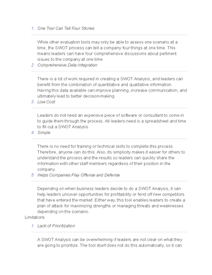 Swot - Lack of Prioritization - Why Is a SWOT Analysis Important? The ...