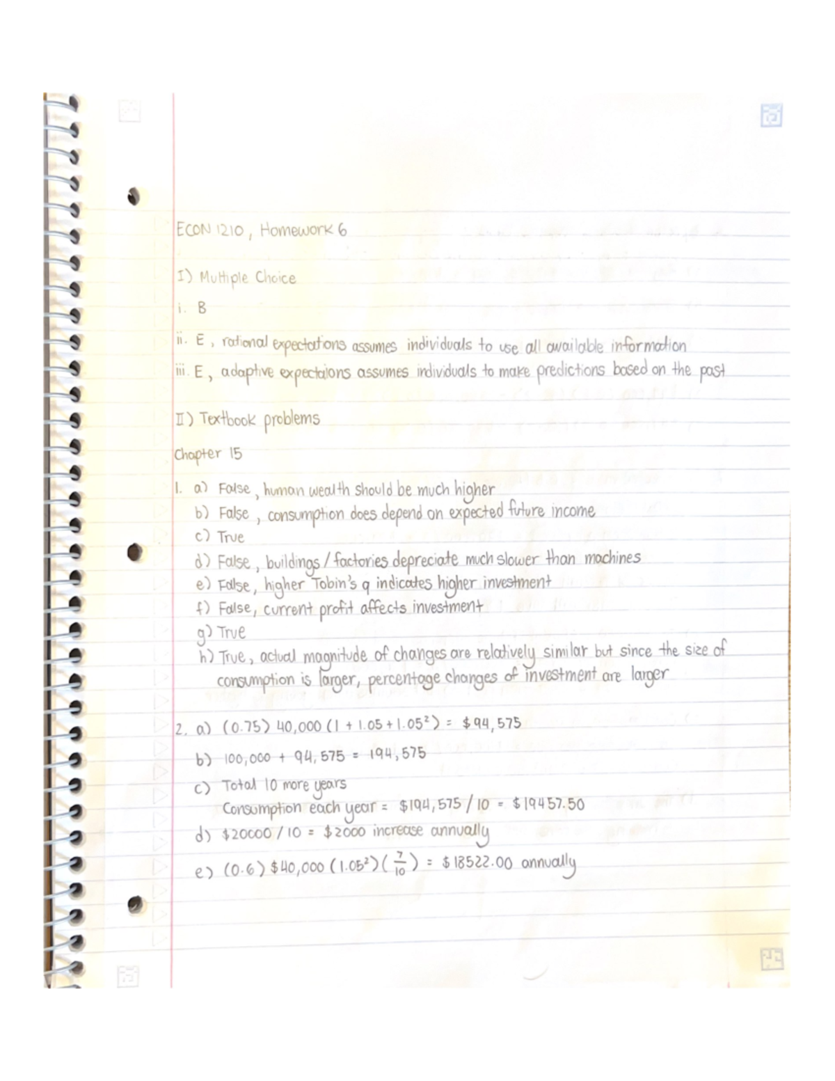 ECON 1210 - Homework 6 - Solutions for ECON 1210 Problem Set 6 - ECON 1210 - Studocu