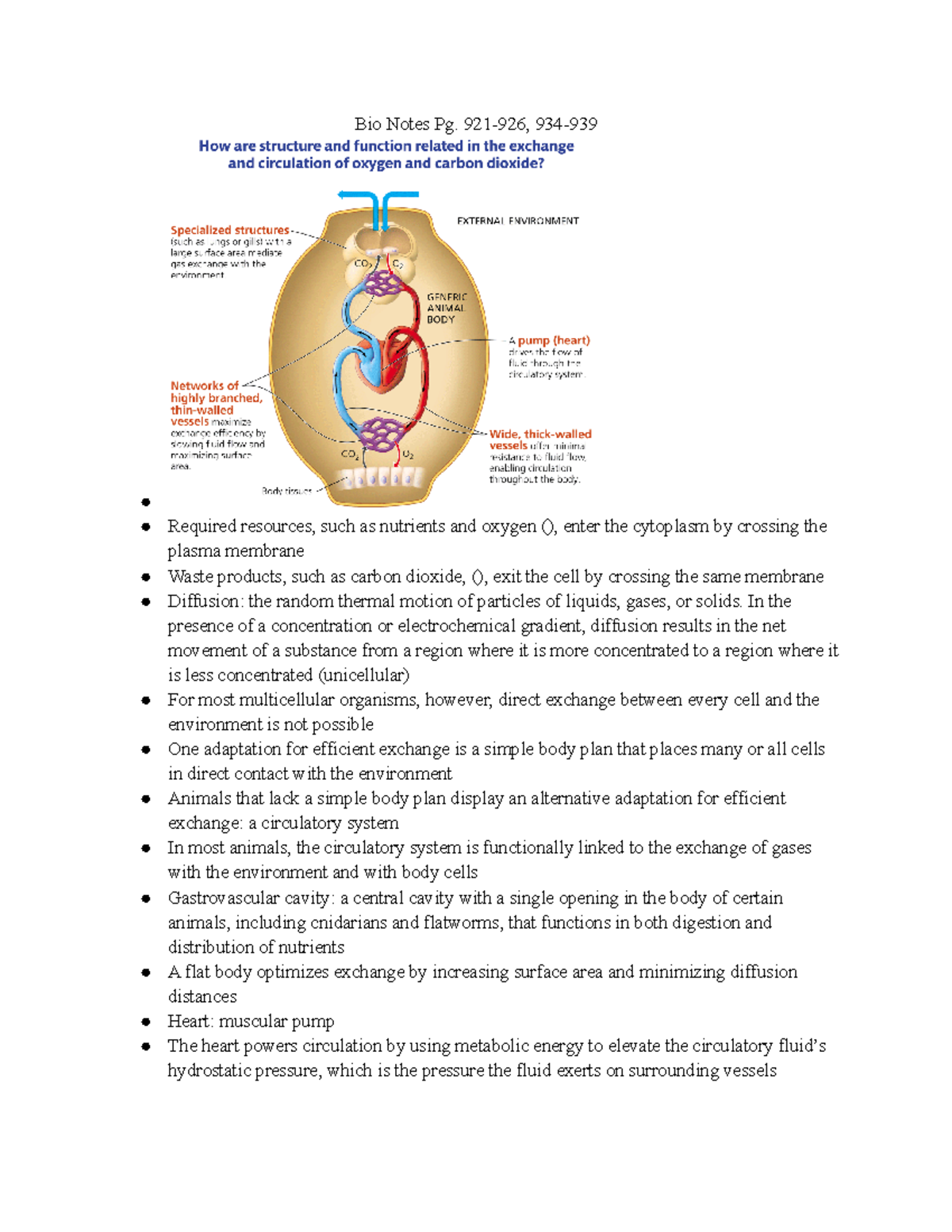 Bio Notes Pg. 921-926, 934-939 - Bio Notes Pg. 921-926, 934- Required ...