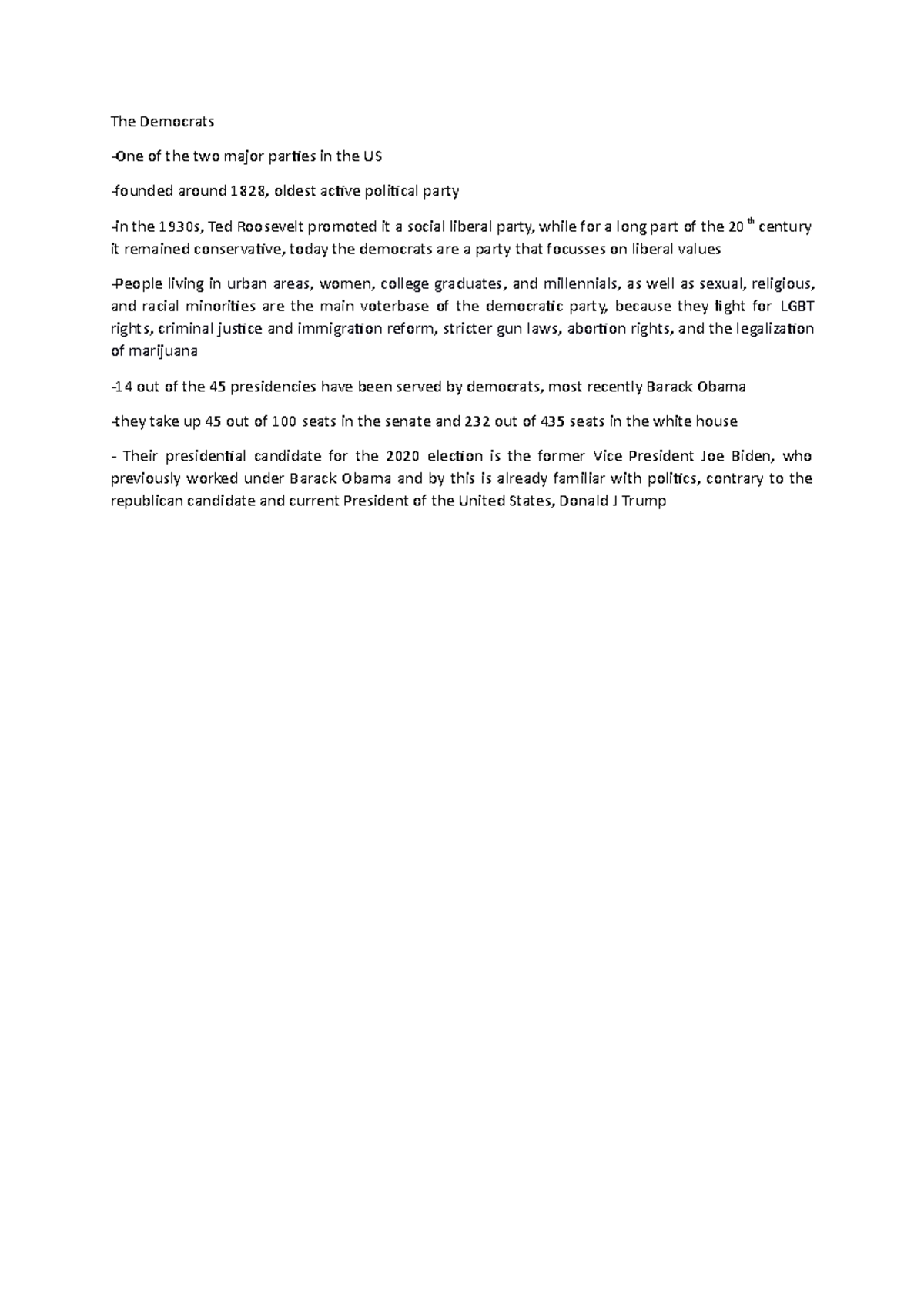 The Democrats - The Democrats -One of the two major parties in the US ...