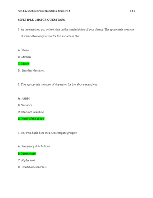 Ch12 Multiple Choice - Fain 6e, Multiple Choice Questions, Chapter 12 ...