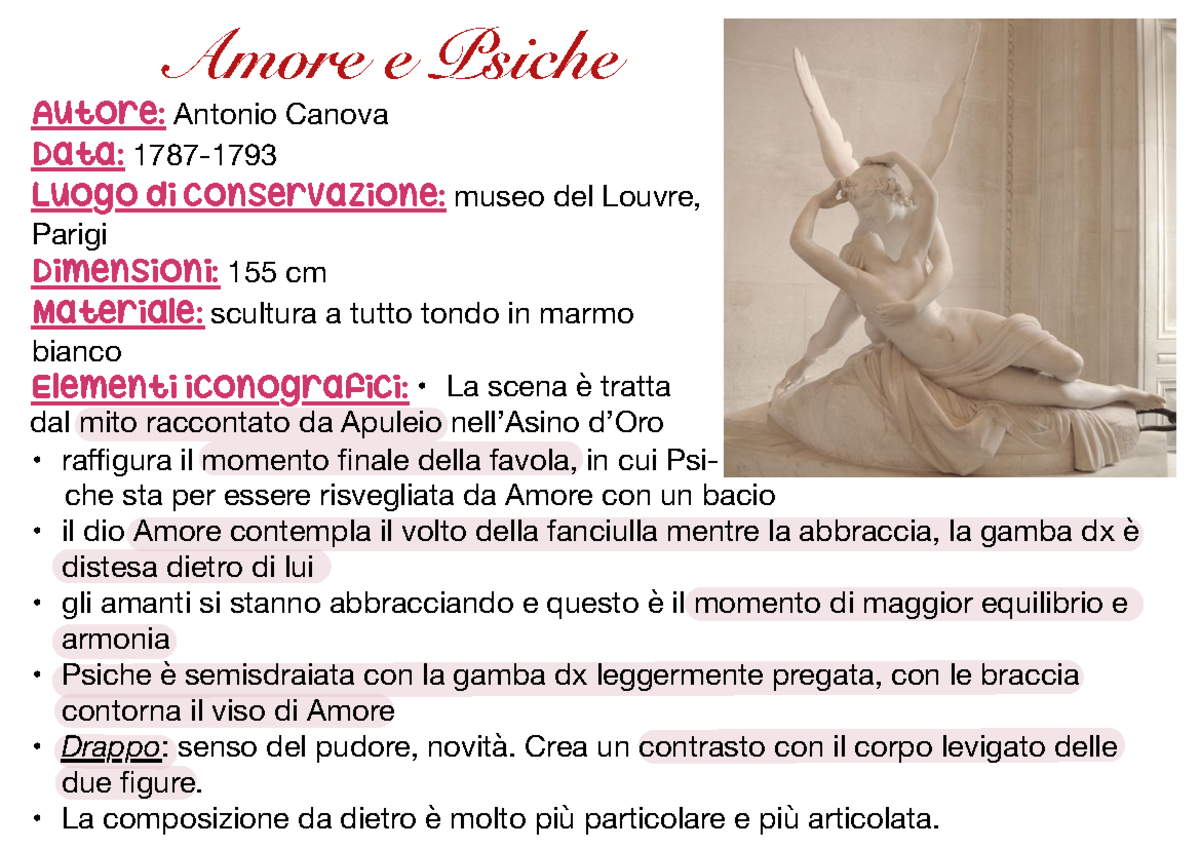 Amore e Psiche - Amore e Psiche Autore: Antonio Canova Data: 1787- Luogo di conservazione: museo ...