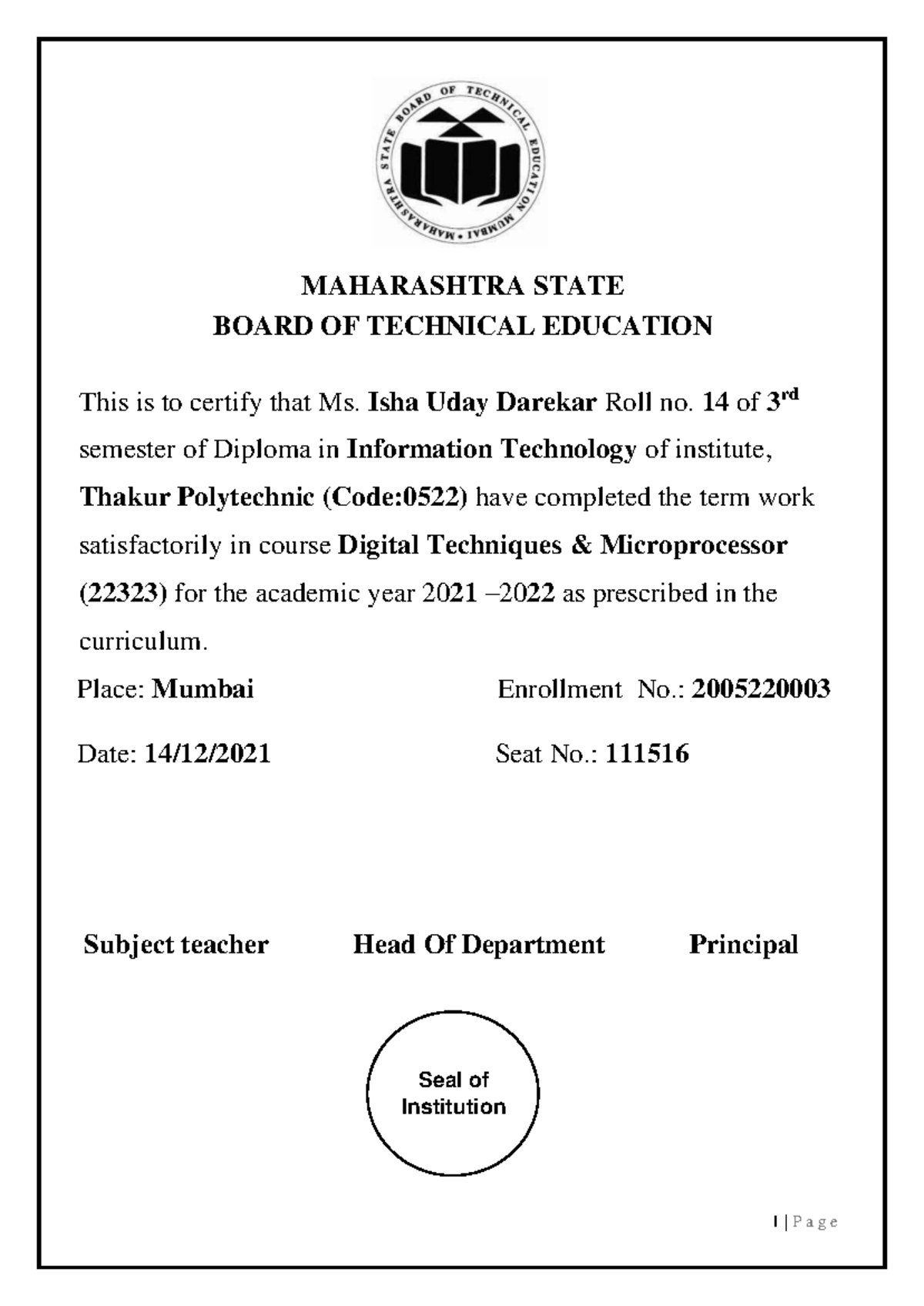 DTM Complete Manual ( SYIF-14 ) - 1 | P a g e MAHARASHTRA STATE BOARD ...
