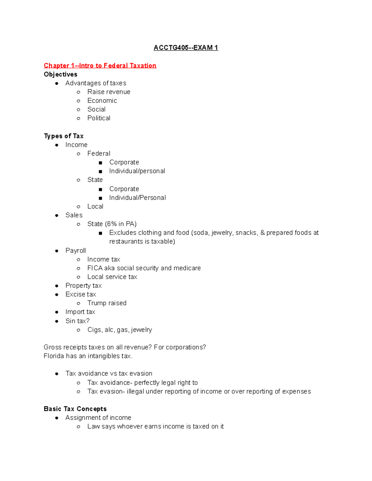 Exam 1 Chp1-5 - Chapters 1-5 exam review guide - ACCTG405-EXAM 1 ...