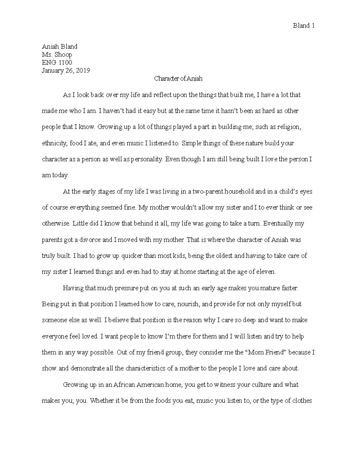 English Task 3 - One of the papers needed written throughout course ...